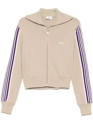 AUTRY Knitted Zip-up Sweatshirt - Neutrals