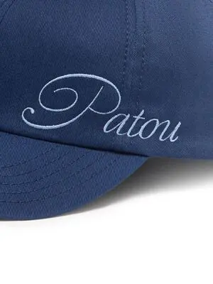 PATOU Logo-embroidered Cap - Blue