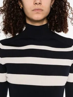 Moncler Striped Wool Sweater - Neutrals