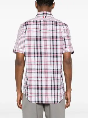 Thom Browne Mix-pattern Cotton Shirt - White