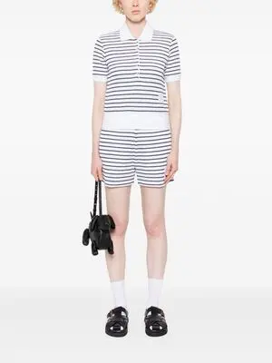 Thom Browne Striped Cotton Shorts - White