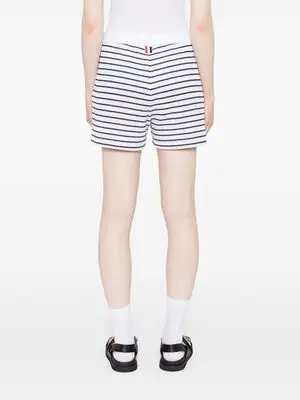 Thom Browne Striped Cotton Shorts - White