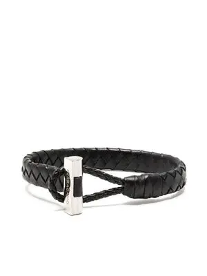 FERRAGAMO Leather Braided Bracelet