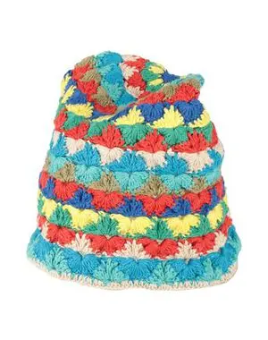 Alanui Knitted Cotton Beanie - Azure