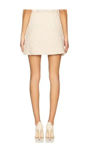 Astr The Label Joly Embellished Pearl Knit Skirt