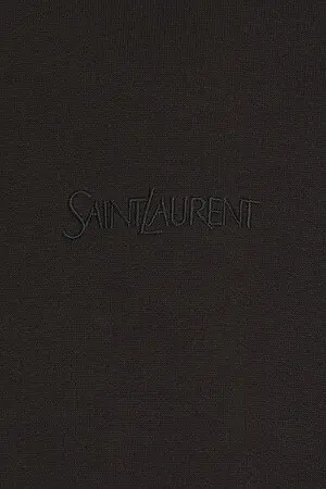 Saint Laurent Hooded Fleece Logo Hoodie