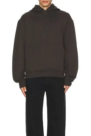 Saint Laurent Hooded Fleece Logo Hoodie