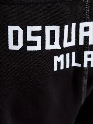 Dsquared2 Printed Track Shorts - Black