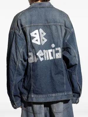 Balenciaga Tape Type-print Denim Jacket