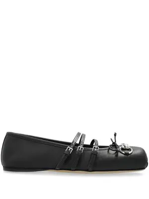 Gucci Leather Horsebit Ballet Flats
