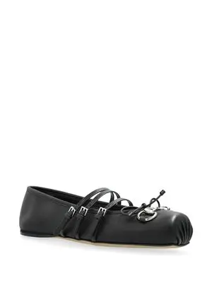 Gucci Leather Horsebit Ballet Flats