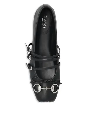 Gucci Leather Horsebit Ballet Flats