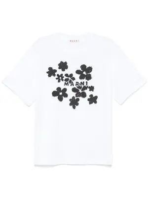 Marni Floral-print T-shirt - White