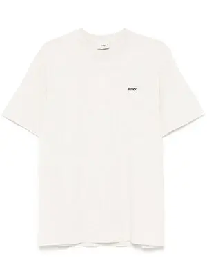 AUTRY Logo-embroidered T-shirt - Grey