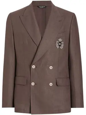 Dolce & Gabbana Crest-appliqué Blazer