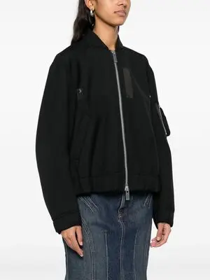 Sacai Invert-pleat Bomber Jacket - Black