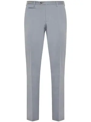 Corneliani Pressed-crease Tapered Trousers