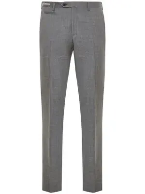 Corneliani Pressed-crease Wool Trousers
