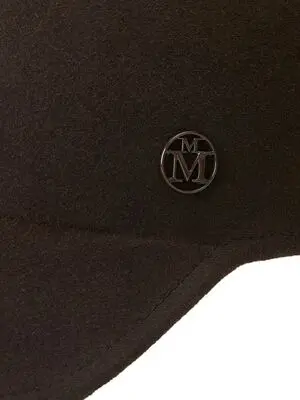 MAISON MICHEL Baseball Cap With Appliqué Logo - Brown