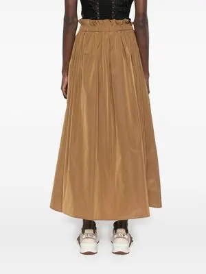 Herno Elasticated-waistband Maxi Skirt - Brown