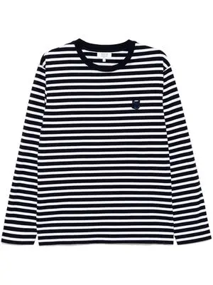 Maison Kitsuné Bold Fox Head Patch Regular Marin T-shirt - Blue
