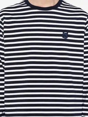 Maison Kitsuné Bold Fox Head Patch Regular Marin T-shirt - Blue