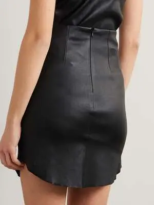 Stouls Stretch-leather Mini Skirt