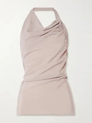 Victoria Beckham Draped Silk Top - Pink