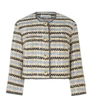 Veronica Beard Sumira Metallic Tweed Jacket - Blue
