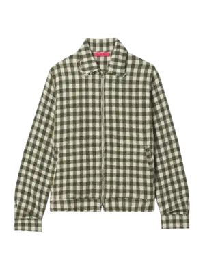 THE ELDER STATESMAN Decon Gingham Cashmere Jacket