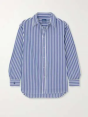 Polo Ralph Lauren Embroidered Striped Cotton-poplin Shirt