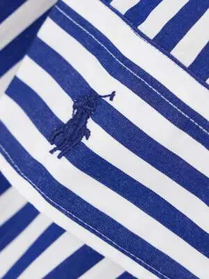 Polo Ralph Lauren Embroidered Striped Cotton-poplin Shirt
