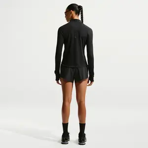Nike Swift Dri-fit Uv 1/4-zip Running Top - Black