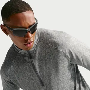 Nike Stride Dri-fit 1/2-zip Running Mid Layer - Grey