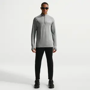 Nike Stride Dri-fit 1/2-zip Running Mid Layer - Grey