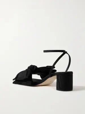 LOEFFLER RANDALL Carmen Moire Sandals With Bow Detailing - Black