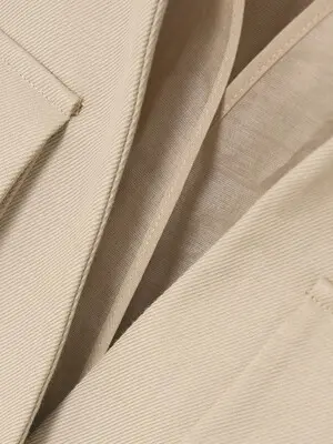 Brunello Cucinelli Belted Cotton And Linen-blend Vest - Neutrals
