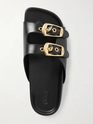 Chloé Polly Leather Slides