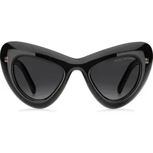 Marc Jacobs 48mm Gradient Cat Eye Sunglasses - Crystal Black/ Dark Grey Sf