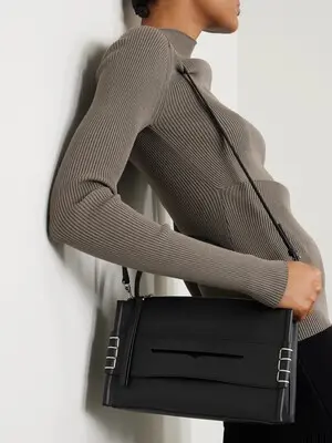 JW Anderson Loafer Leather Shoulder Bag - Black