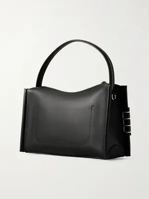 JW Anderson Loafer Leather Shoulder Bag - Black