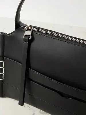 JW Anderson Loafer Leather Shoulder Bag - Black