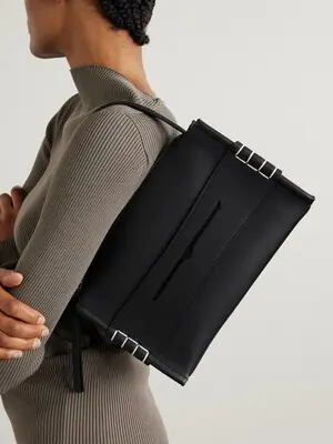 JW Anderson Loafer Leather Shoulder Bag - Black