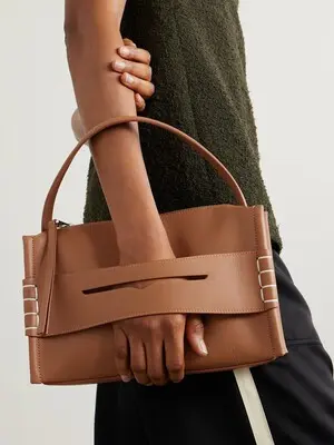 JW Anderson Loafer Leather Shoulder Bag - Brown