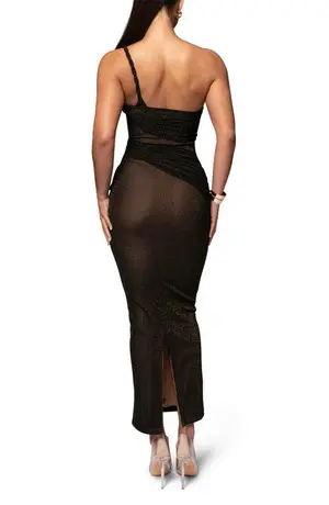 JLUXLABEL Alari One-shoulder Mesh Gown