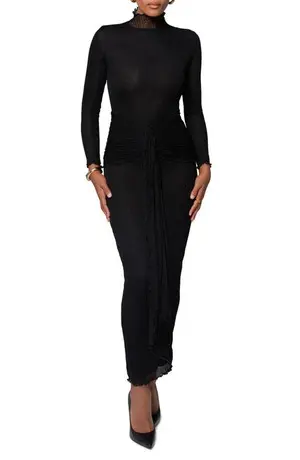 JLUXLABEL Mock Neck Maxi Dress