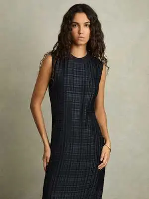 REISS Jules Pleated Midi Dress