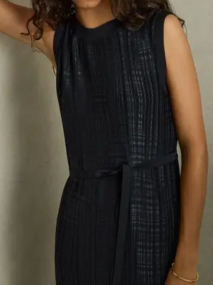 REISS Jules Pleated Midi Dress
