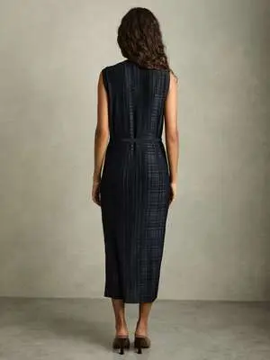 REISS Jules Pleated Midi Dress