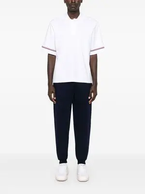 Thom Browne Rwb-stripe Cotton Polo Shirt - White